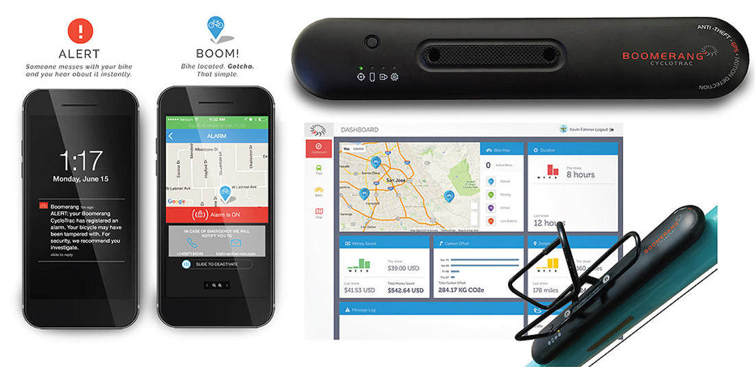 Bike Alarm with Bike GPS Tracking and App - Boomerang V2 Rental | Boomerang